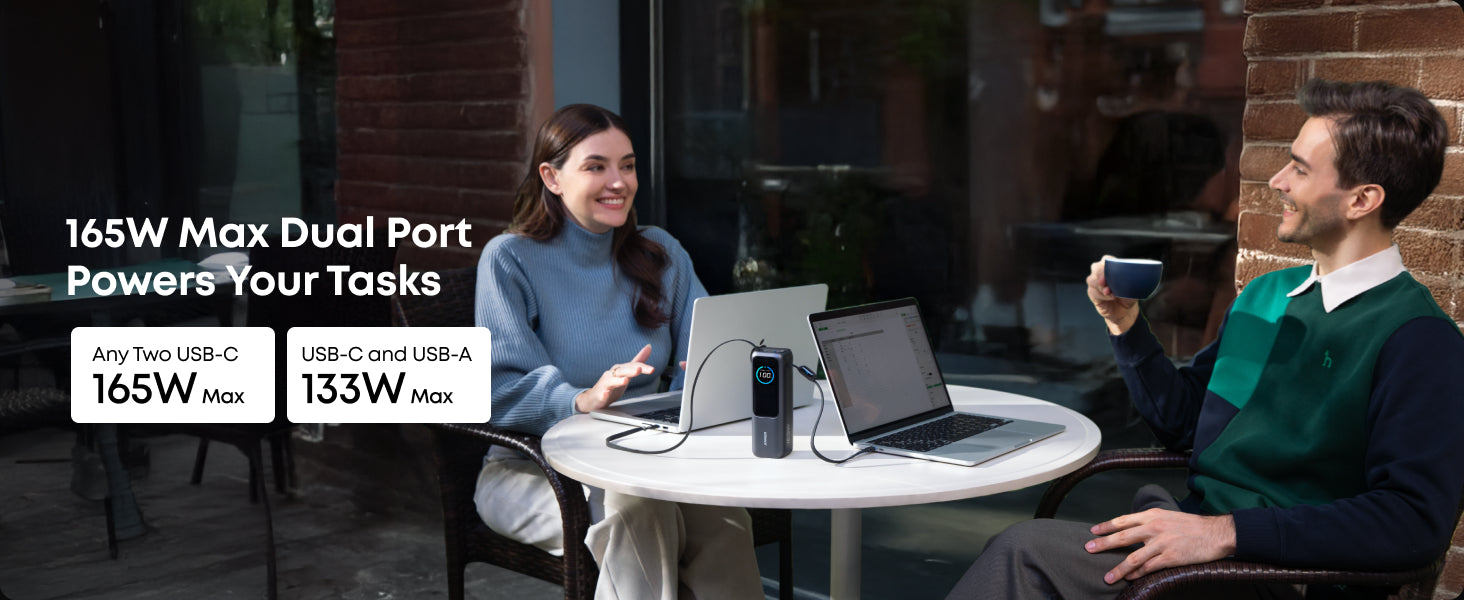 Anker Powerbank 25,000mAh | 165W Fast Charging with Retractable Cables