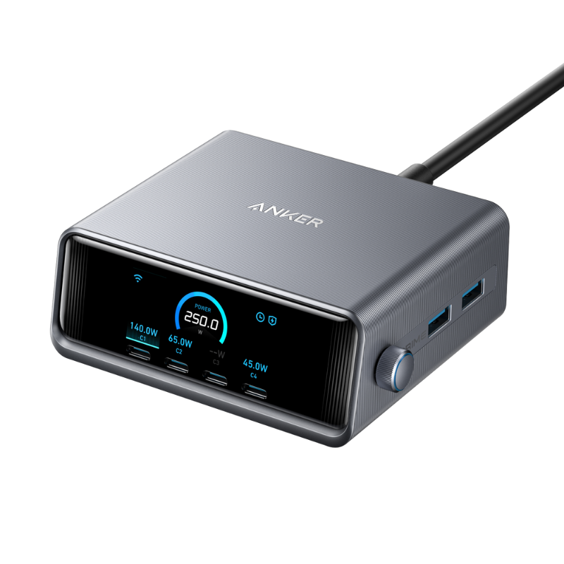 Anker Prime Charger 250W, 6 Ports with GaNPrime | Anker Philippines