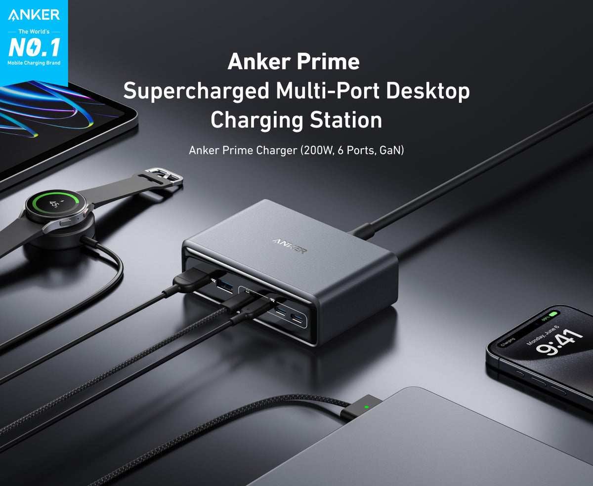 Anker Prime Charger 200W | GaNPrime 6-Port Fast Charger